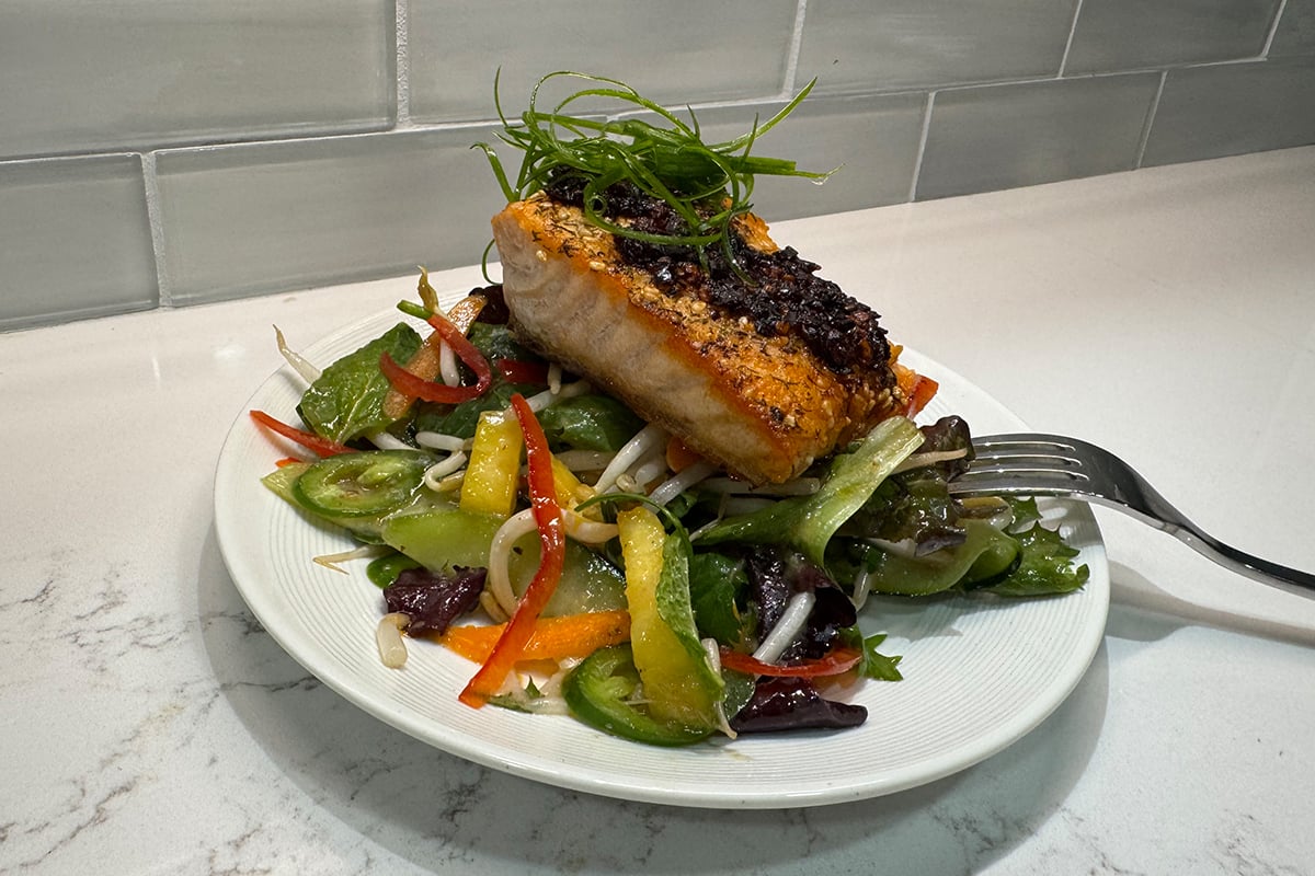 This Salmon Salad Balances Umami and Heat - Flavor & The Menu